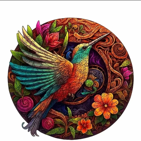 Games | New Beautiful Wooden Hummingbird Wooden Puzzle | Poshmark